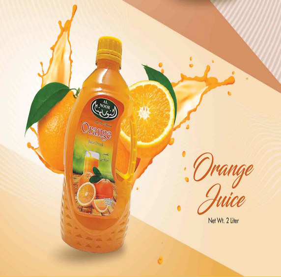 Al Noor Orange Juice 2 ltr - Al Noor Foods